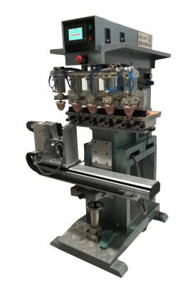 China 3 Axis 5 Color Servo Semi Automatic Pad Printing Machine With Adjustable Printing Angle for sale