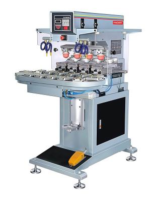 China Four Color Rotary Inkcup Semi Automatic Pad Printing Machine For Golf Ball for sale