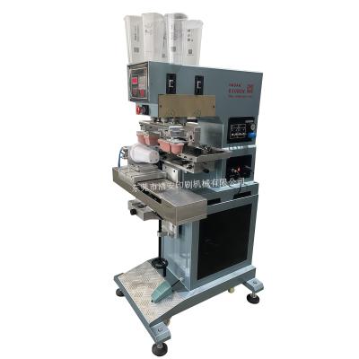 China Precision Pneumatic 2 Color Semi Automatic Pad Printing Machine with 110*110 mm Printing Area for sale