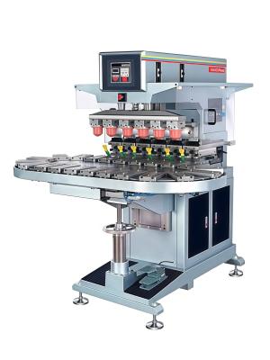 China Oil Basin Type 6 Color Semi Automatic Pad Printing Machine For Multi Industry Use for sale