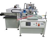 China High Speed Semi Auto Flatbed Screen Printing Machine With Automatic Unloading Manipulator for sale