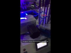 5 station turntable semi automatic flatbed screen printing machine with led uv curing
