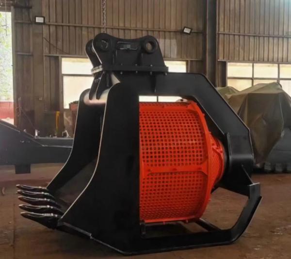 Quality OEM Rotating Screening Bucket For Excavator 12 Ton 360 Degree Rotation for sale