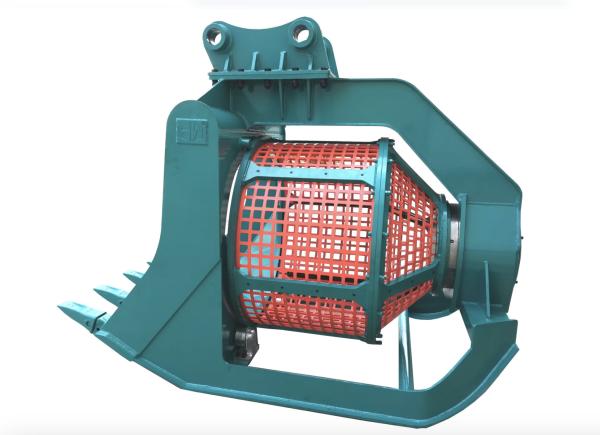 Quality 0.75m3 capacity 360 Degree Rotating Screening Bucket For Excavator for sale