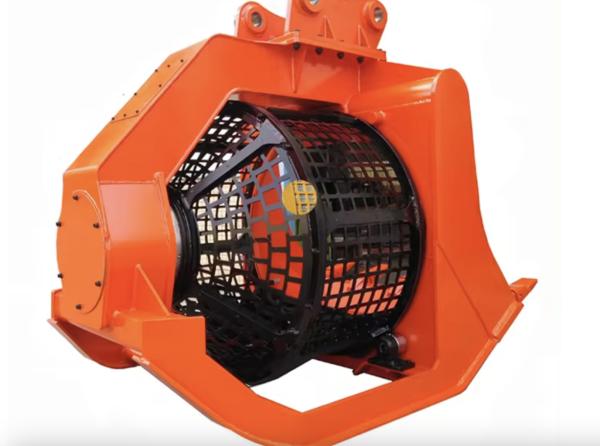 Quality 0.75m3 capacity 360 Degree Rotating Screening Bucket For Excavator for sale