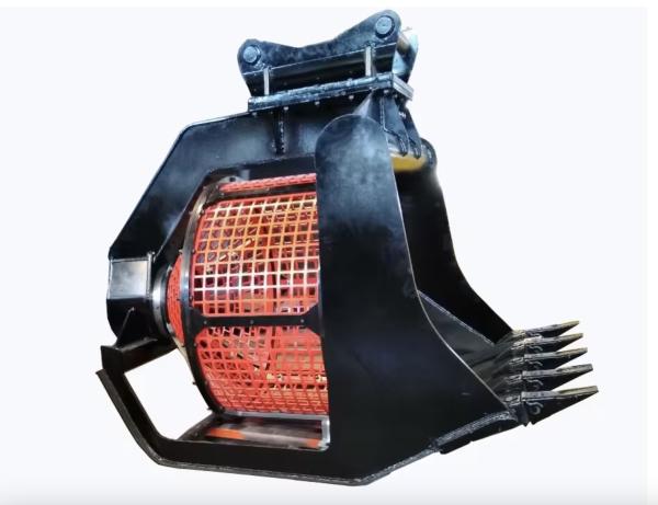 Quality 0.75m3 capacity 360 Degree Rotating Screening Bucket For Excavator for sale