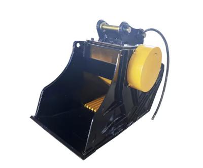 Quality 360 Degrees Excavator Crushing Bucket 12-22 Ton Concrete Basalt Crusher for sale