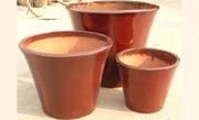 Chine Les pots en céramique extérieurs GW7152 ont placé 3 à vendre