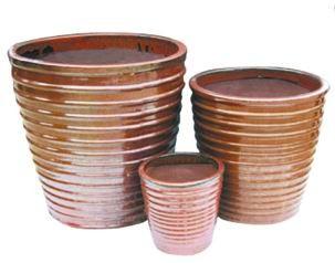 Chine Les pots de terre cuite/planteurs en céramique extérieurs GW7503 ont placé 4 à vendre