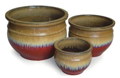 Chine Les pots de terre cuite de céramique/planteurs en céramique extérieurs GW6006 ont placé 4 à vendre