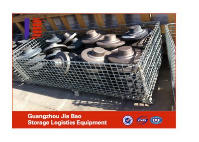 Cina Unità di stoccaggio fredde placcate zinco pieganti della gabbia del metallo del piatto d'acciaio 1000*800*840mm in vendita