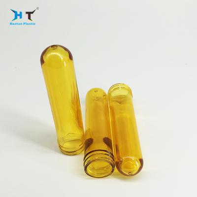 China 100 Blazende het Huisdieren Plastic Voorvormen van Ml 18 G 24/410 Hals Grootte Gele Kleur Te koop