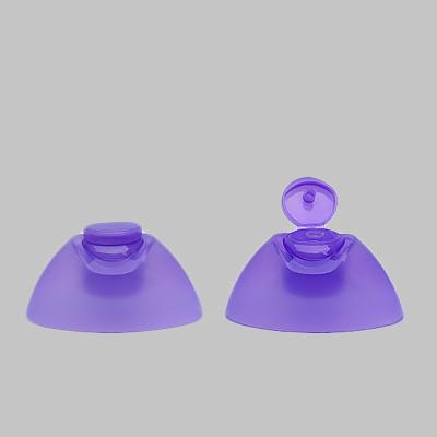 China 22mm Snap Neck Plastic PP Double Color Flip Top Caps For Shampoo Bottle for sale