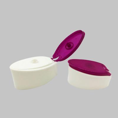 China Plastic PP Material Flip Top Caps 23mm Neck Size Double Color For Shampoo Bottle for sale