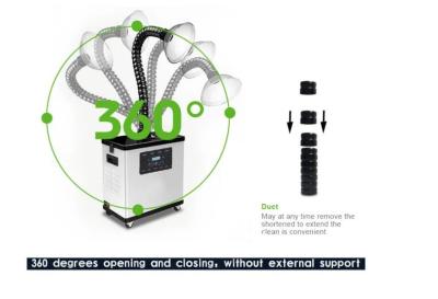 China Microcomputer Chip Control Hair Salon Fume Extractor 330 W for sale