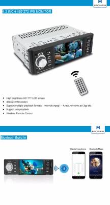 China De universele Enige DIN-Radio Spelermp5 van de Videospeler Van verschillende media Mp4 Mp3 met Bluetooth USB AUX Te koop