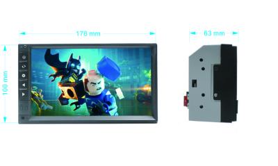 China Black 7 Inch Double Din Nav Radio Car DVD MP5 Media Player With FM for sale