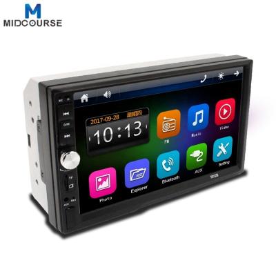 Cina Monitor stereo del touch screen 2 dell'automobile a 7 pollici universale di baccano con MP5 il Specchio-collegamento di deviazione standard USB Bluetooth in vendita