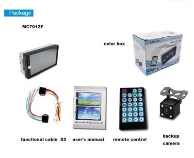 Cina Doppio lettore DVD a 7 pollici universale dell'automobile del touch screen di baccano con MP5 LA deviazione standard USB Bluetooth in vendita