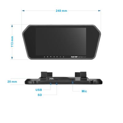 China DC12V-24V invierten el espejo de la vista posterior del monitor/Lcd del espejo de la vista posterior de la cámara en venta