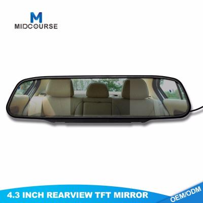 China 4,3 Auto-Rückspiegel-Monitor des Zoll-HD 12V/24V mit Anti-blendend Glasumkehrungskamera zu verkaufen
