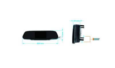 Cina Specchietto retrovisore a 5 pollici del monitor con vetro clamorosa anti- in vendita