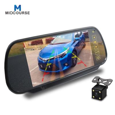 Cina Monitor a 7 pollici del retrovisore dell'automobile di HD 12V/24V con la macchina fotografica d'inversione di vetro Anti-clamorosa in vendita