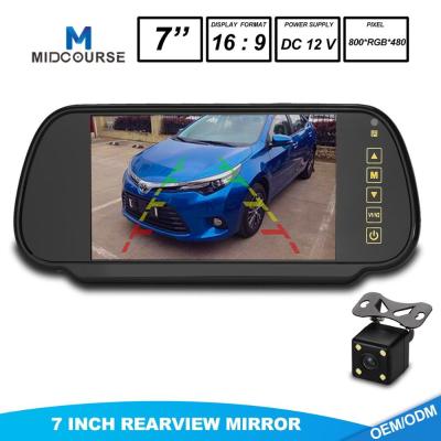 China sensores do estacionamento do reverso do carro do monitor do lcd de 7 polegadas com a câmera de vista traseira à venda