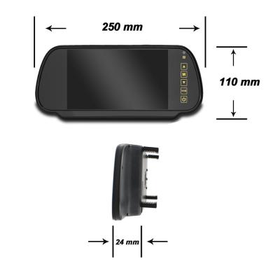 China sensores do estacionamento do reverso do carro do monitor do lcd de 7 polegadas com a câmera de vista traseira à venda