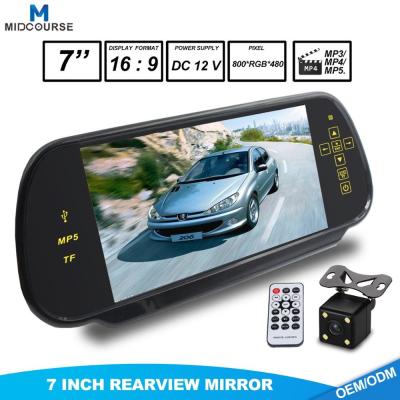 Cina Monitor a 7 pollici universale dell'automobile dell'affissione a cristalli liquidi per lo specchietto retrovisore con mp5/il trasmettitore/USB/Bluetooth/mp3 di FM in vendita