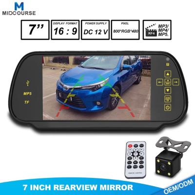 Cina Monitor a 7 pollici universale dell'automobile dell'affissione a cristalli liquidi per lo specchietto retrovisore con mp5/il trasmettitore/USB/Bluetooth/mp3 di FM in vendita