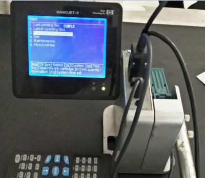 China Thermische inkjetprinter met scherm NANO JET II 12,7 mm stabiel Hoge resolutie 300X1500dpi~600x600dpi Tij 2,5 304m/min Te koop