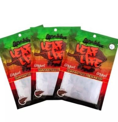 China Custom Print Resealable Ziplock Plastic Smoking Tobacco Cigar Wraps Grabba Fronto Leaf Packaging Bag for sale