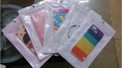 Transparent OPP Plastic Zipper Packaging Bags for Cellphone Case