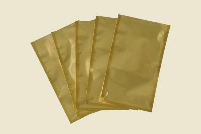 China Gold Printing Aluminum Foil Flat Plastic Bags with Clear Window for sale