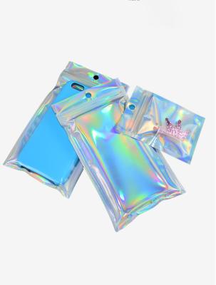 China Resealable Color FUll Aluminum Foil Ziplock Plastic Bag with hanger hole for sale