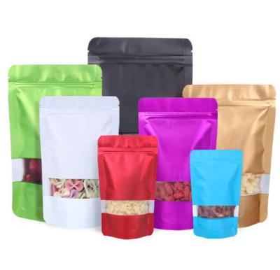 China Stand up printed ziplock aluminum foil bag with clear window for sale