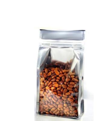 China Stand Up Clear Aluminum Foil Zipper Food Plastic Packaging Bags with Side Gusset for sale