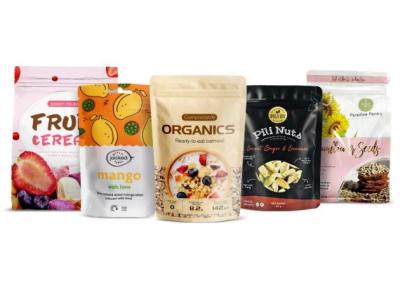 China ziplock bag tea coffee brown kraft paper bags with bottom gusset for sale