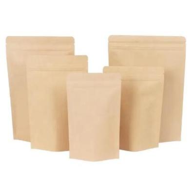 China Custom Printed High Quality Kraft Paper Resealable Bags For Food for sale