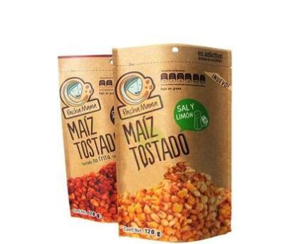 China Cheap Durable Custom Made Stand Up High Barrier Resealable Kraft Paper Bags Food Grade For Food Packaging for sale