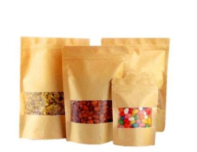 China Resealable  Custom Printing  Made Stand Up Kraft Paper Bags With k For Coffee Packaging for sale
