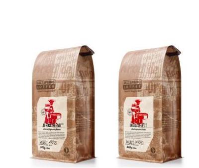 China customized printing stand up pouch foil lined natural kraft paper bags 16oz with valve for sale