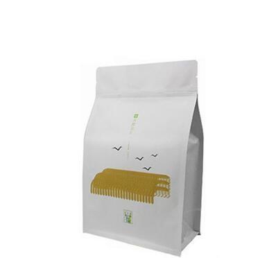 China Customized Printing Food Grade kraft paper stand up pouch / tea packaging bags with side gusset for sale