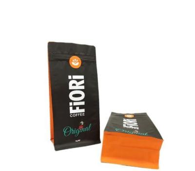 China Standing plastic food grade aluminum foil side gusset coffee packaging bag for sale