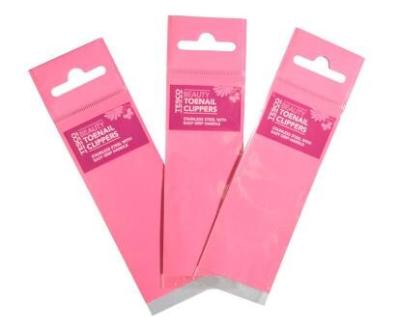 China custom logo printed opp self-sealing plastic bags for Brush packing with Header and hanger for sale