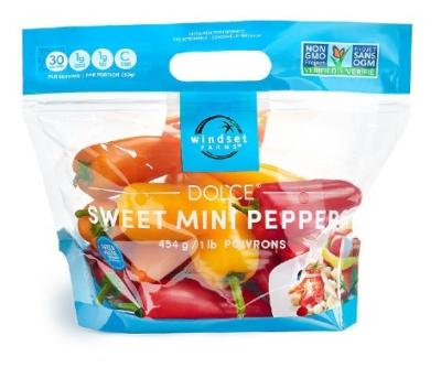 China 8 Colors Printing Plastic opp reusable zip lock frozen lettuce fresh vegetable packaging bag with holes for sale
