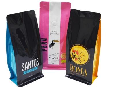 China 5kg 10kg 15kg 20kg Matte black aluminum foil stand up pouch coffee bag packaging for sale