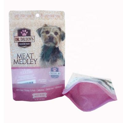 China 250g Custom printed Plastic Dog Pet Food Packaging Bag with Zipper and window for sale