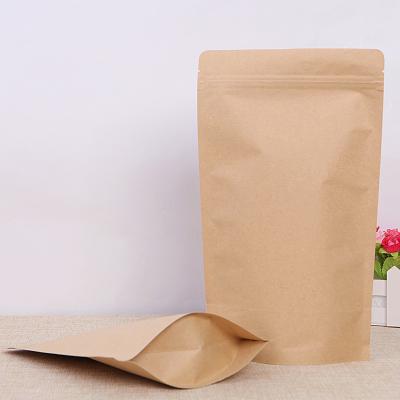 China Resealable Doypack Stand Up Pouch k Kraft Paper zipper Bags for sale